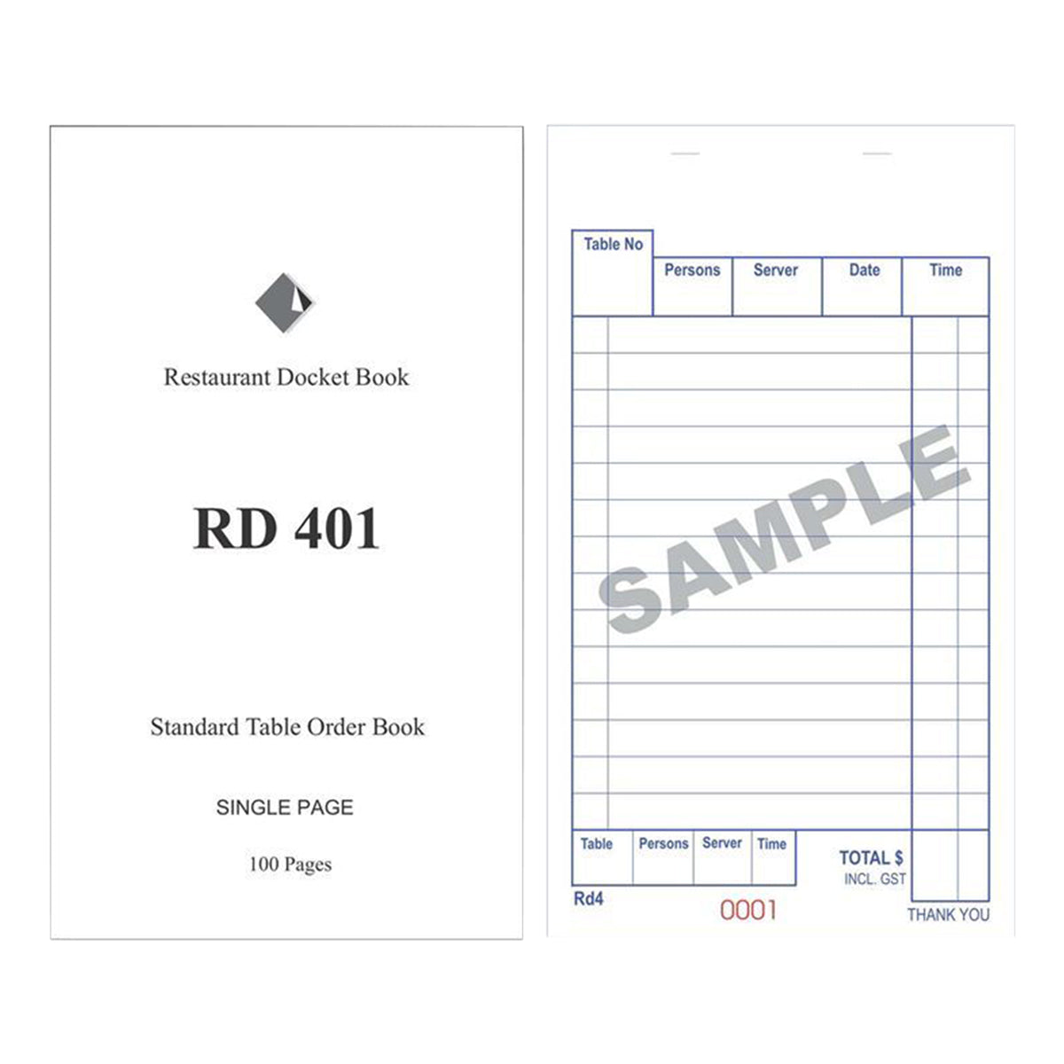 Restaurant Docket Book | Duplicate and Triplicate Options